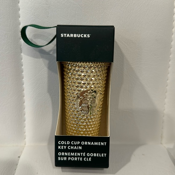Starbucks | Other | Starbucks Gold Toned Cold Cup Ornament Key Chain ...